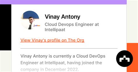 Vinay Antony Cloud Devops Engineer At Intellipaat The Org
