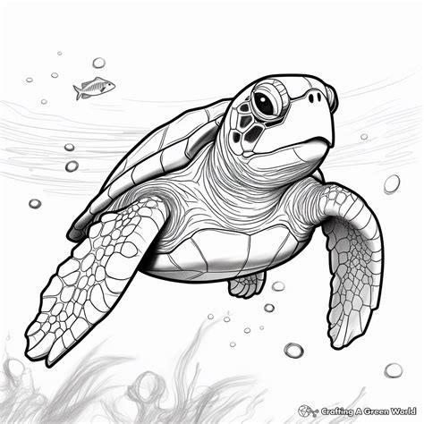 Green Sea Turtle Coloring Pages Free And Printable