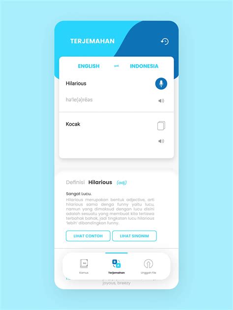 Translator And Dictionary App Ui Design Behance