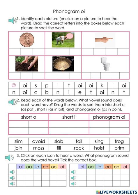 Phonogram Oi Free Interactive Worksheets 1957057