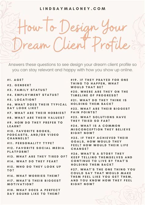 How To Design Your Dream Client Profile Artofit