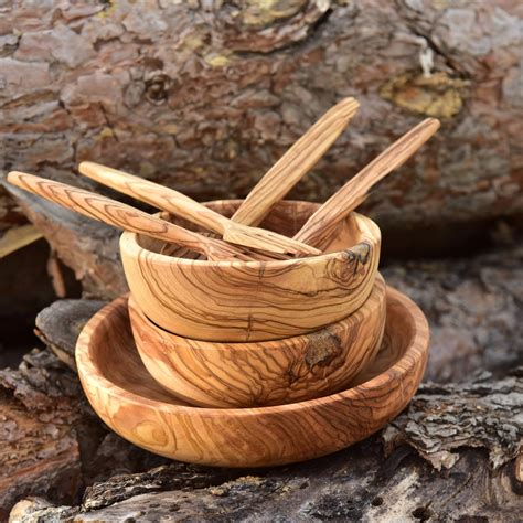 Wooden Dinnerware Set Etsy