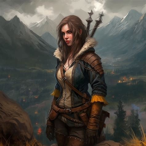 Female Witcher Character Portraits Witcher Art Character Art