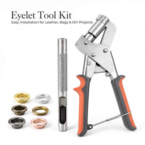Eyelet Tool Kit Grommet Setter With Pliers For Leather Craft 100 Sets