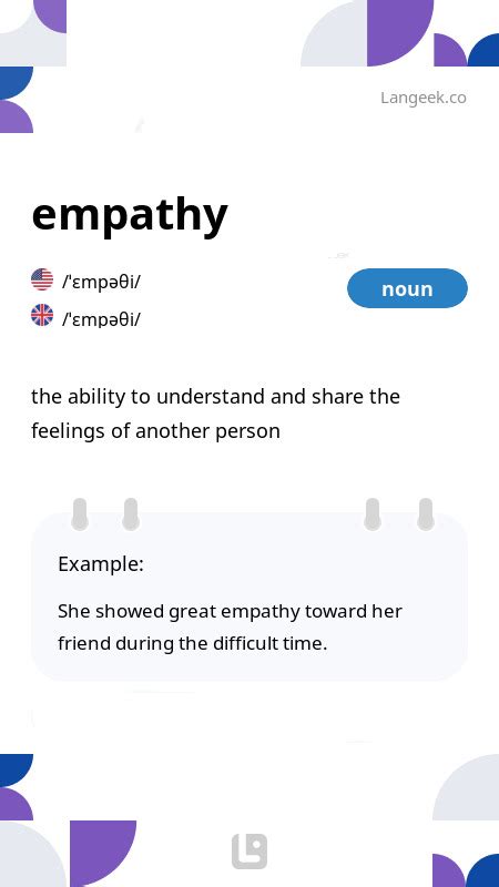 Definition And Meaning Of Empathy Picture Dictionary