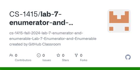 Github Cs 1415 Lab 7 Enumerator And Enumerable Starlink200 Cs 1415 Fall 2024 Lab 7 Enumerator