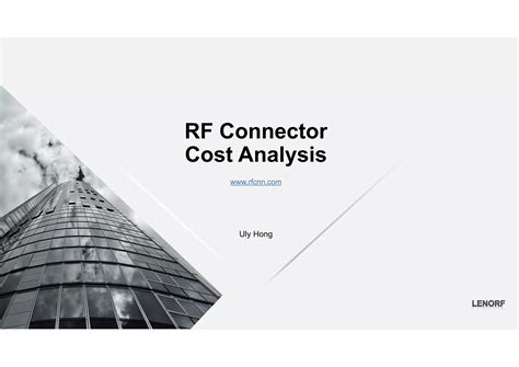Rf Connector Cost Analysis Pdf