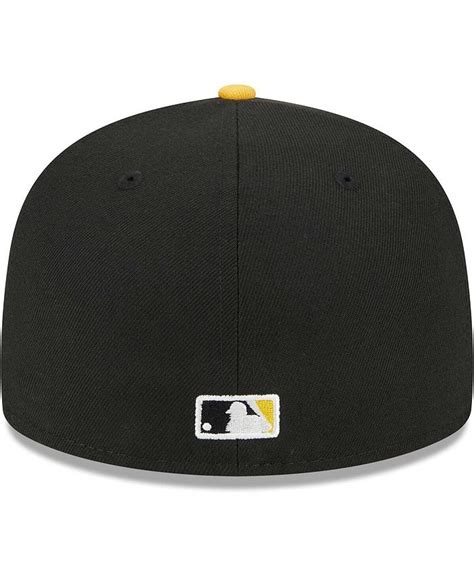 New Era Mens Black Gold Cleveland Guardians 59fifty Fitted Hat Macys
