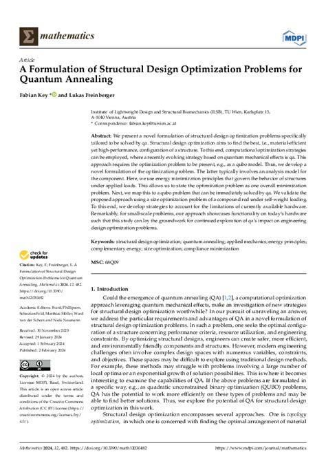 Pdf A Formulation Of Structural Design Optimization Problems For