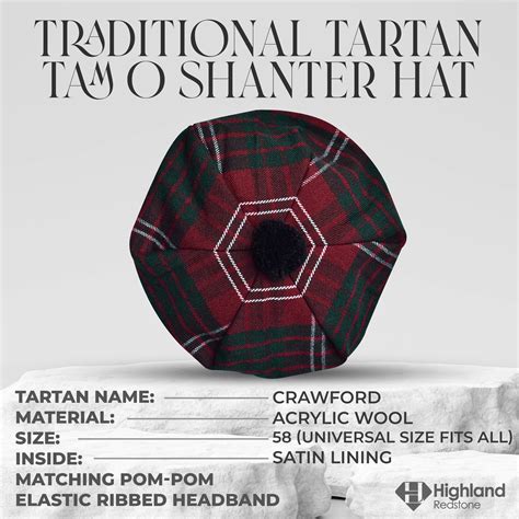 Tam O Shanter Hat Highland Redstone