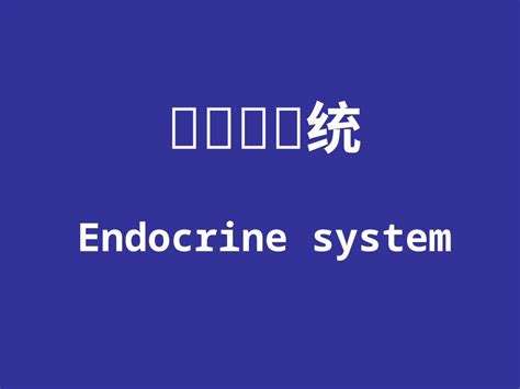 Ppt 内分泌系统 Endocrine System Dokumentips