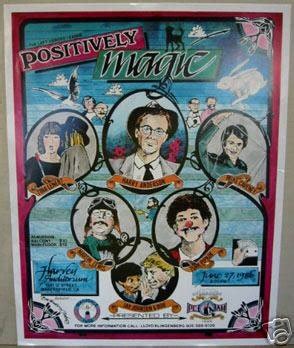 Left Handed League Magic Show Poster 1986 Rare 27640890