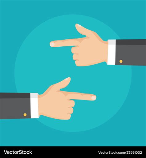 Hand With Pointing Finger Left And Right Side Vector Image