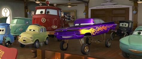 Show Off Red Pixar Cars Cars 2 Villain Purple Cars Movie