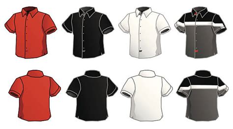370 Short Sleeve Button Down Shirt Stock Illustrations Royalty Free
