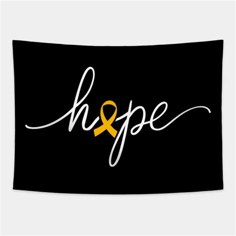 Cursive Hope Sarcoma Cancer Awareness Ribbon Sarcoma Tapestry