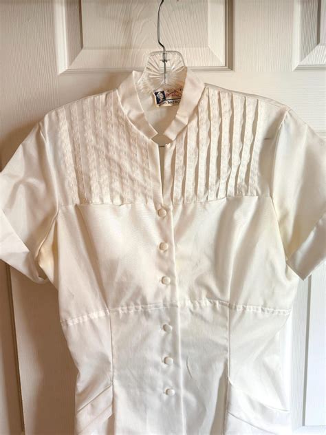 Vintage 1960s White Nurses Uniform Scrubs Dress Costume Etsy