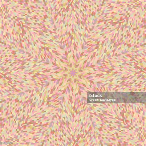 Colorful Hypnotic Circular Tiled Mosaic Pattern Background Design Stock