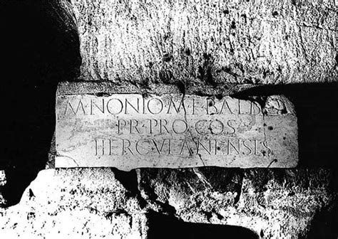 Herculaneum Theatre Copy Of Inscription To M Nonio M F Balbo In Situ Undergroundmarco