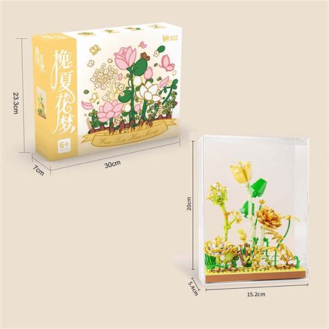Jual XiNZ Bricks Bunga Bunga Bata Bunga Buket Nano Block Bangunan Balok Bunga Bunga