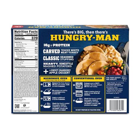 Buy Hungry Man Carved White Meat Roasted Turkey 16g Of Protein 4g Of