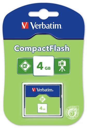 Verbatim 95188 4gb Class 4 Compact Flash Cf Card 133x For Camera At Rs 925 In New Delhi