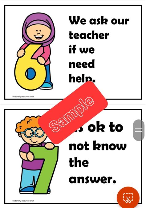 Mash Infants Classroom Rules Display