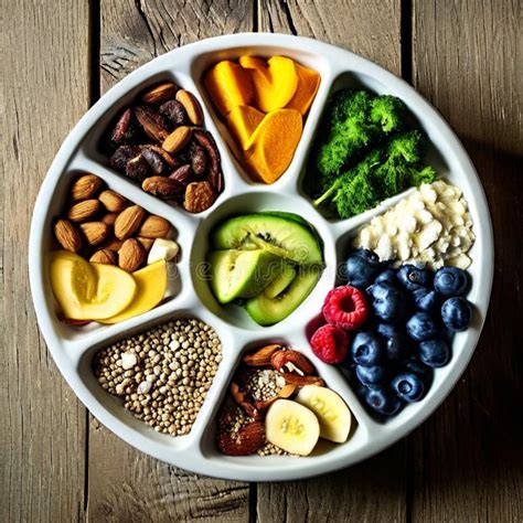 Nutritional Balance The Health Food Wheel Stock Illustration