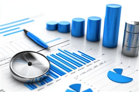 Financial Market Data Analysis Report Blue Financial Graphs Charts And