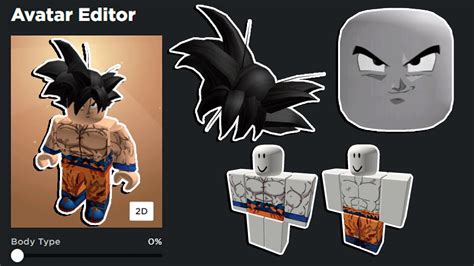 Como Fazer O Avatar Do Goku No Roblox Youtube