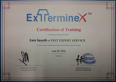 Pest Expert Service វគ្គបណ្តុះបណ្តាល ស្តីពីការ