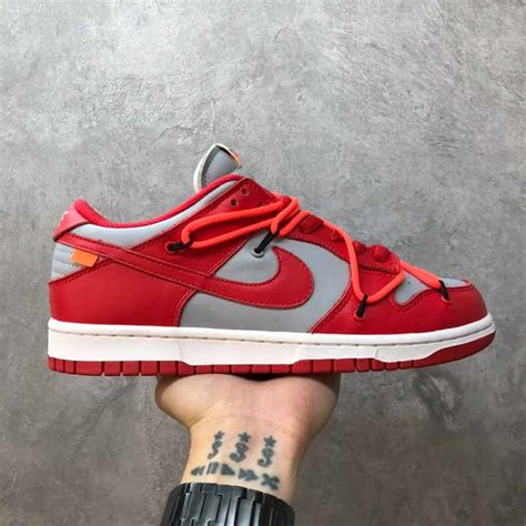 Nike Sb Dunk Low X Off White University Red — Trapxshop