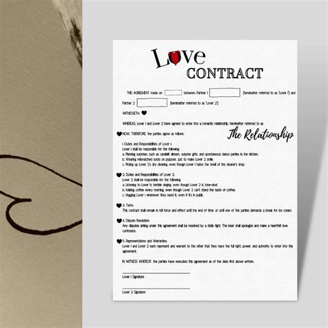 Love Relationship Contract