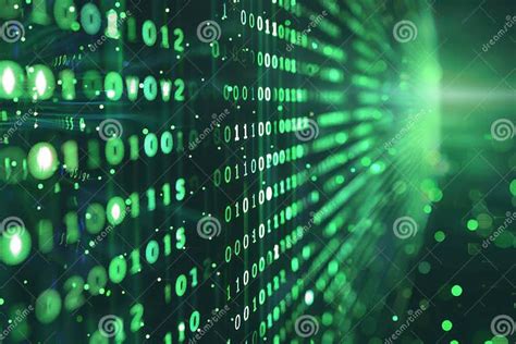 Digital Binary Coding On Network Futuristic Technology Background