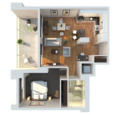 50 One “1” Bedroom Apartment House Plans Architecture And Design