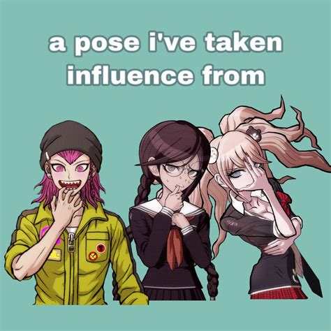 Junko Poses At The Speed Of Light Danganronpa Little Memes Poses