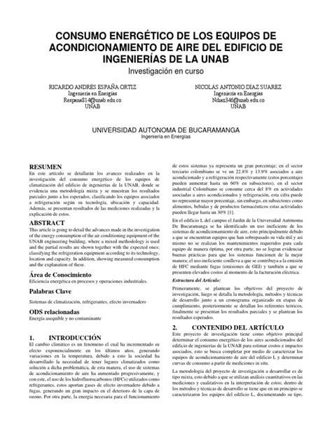 Consumo Energético De Los Equipos De Acondicionamiento De Aire Del Edificio De Ingenierías De La