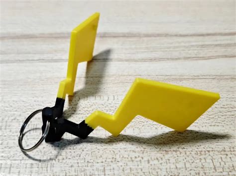 Pikachu Lightning Tail Keychain And Phone Stand In One By 3duo Makerworld