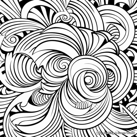 Vector Swirls Colouring Pages Sketch Coloring Page