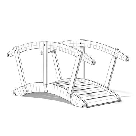 Small Wooden Bridge 3d Model Download Street Elements On