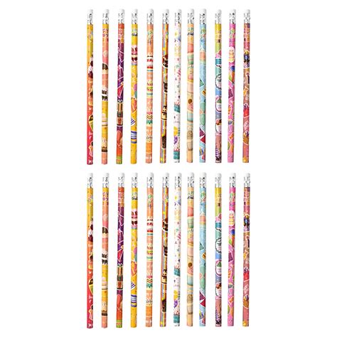 Ccocc 2026 New 24pcs Happy Birthday Pencils Fun Wooden Pencils With