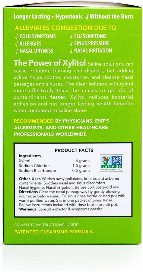 Xlear Sinus Care Solution Packets 50ct Barayah Medical