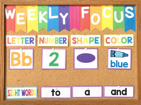 Weekly Focus Board Free Printable