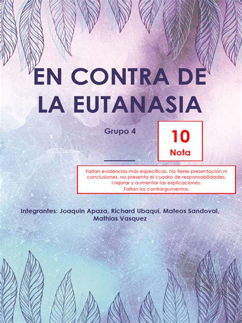 Argumentos En Contra De La Eutanasia Pdf Cuidados Paliativos Medicina