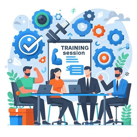 Training Session In Business Activities Concepts Flat Style Premium Ai Generated Image