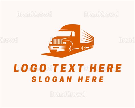 Orange Logistics Truck Logo Brandcrowd Logo Maker