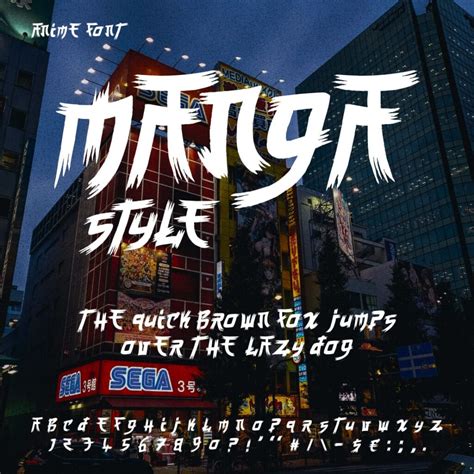 Manga Style Free Anime Font Masterbundles