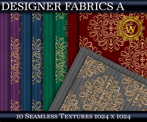Second Life Marketplace Designer Fabrics Combo A 10 Seamless Textures