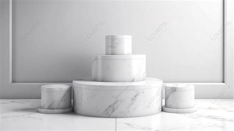 흰색 3d 렌더링 연단이 있는 회색 대리석 배경 제품 쇼케이스 광고 대리 배경 제품 디스플레이 배경 연단 배경 이미지 Hd 대리 제품 디스플레이 연단 배경