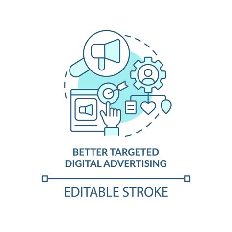 Better Targeted Digital Advertising Blue Concept Icon Market Segmentation Benefit Abstract Idea